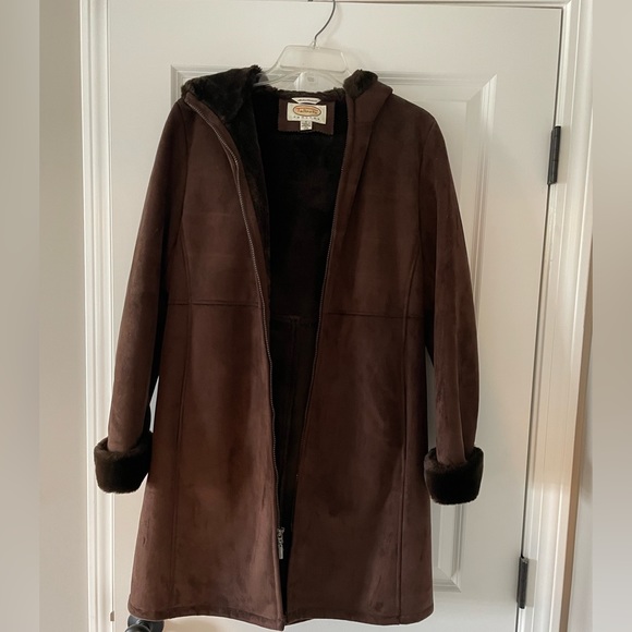 Talbots | Jackets & Coats | Talbots Petites Chocolate Brown Suede And ...